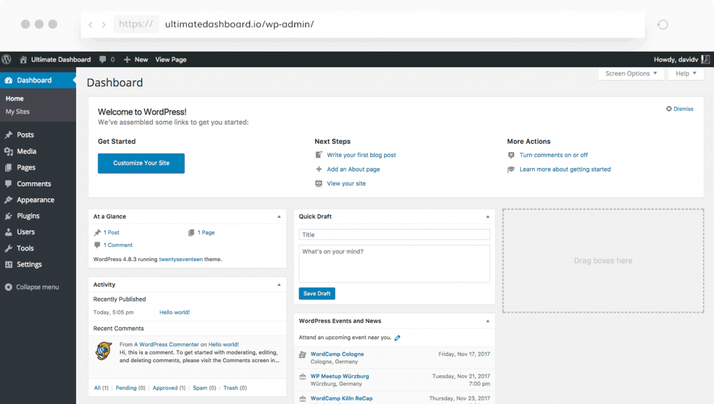 Customize WordPress Dashboard Plugin - Ultimate Dashboard Customize WordPress Dashboard Plugin - Ultimate Dashboard