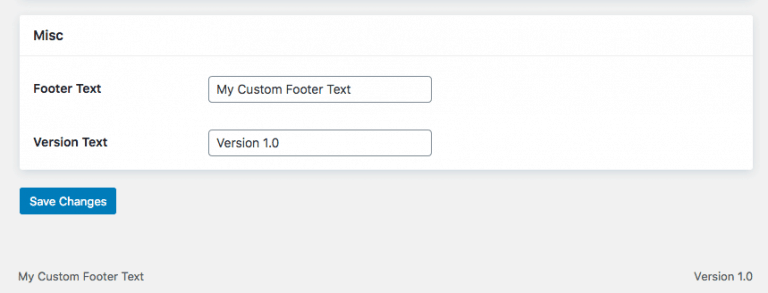 Custom Footer And Version Text Custom Wordpress Dashboard Plugin Ultimate Dashboad