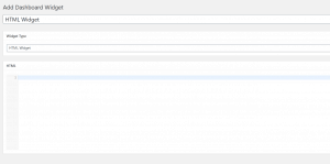HTML Widget - Custom WordPress Dashboard Plugin - Ultimate Dashboad