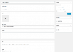 Icon Widget - Custom WordPress Dashboard Plugin - Ultimate Dashboad
